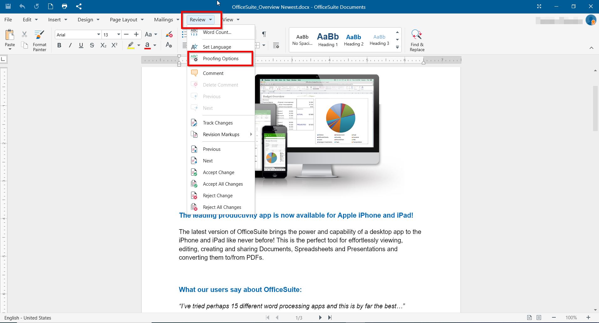 Autocorrect in Documents – MobiSystems
